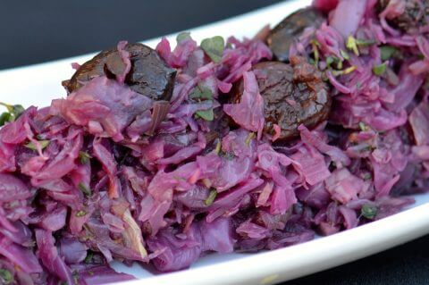 Braised Red Cabbage with Dried Cherries - Bravo PB