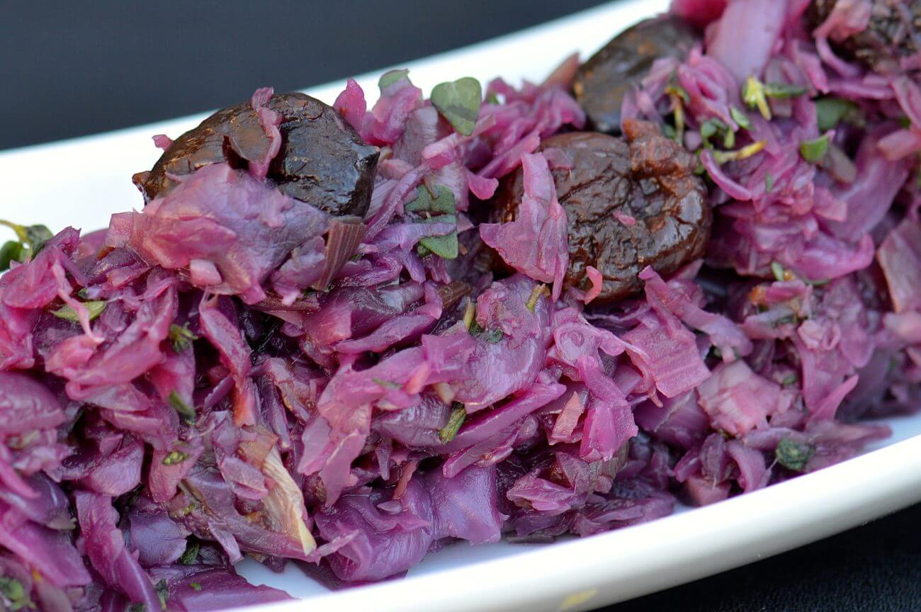 Braised Red Cabbage with Dried Cherries - Bravo PB